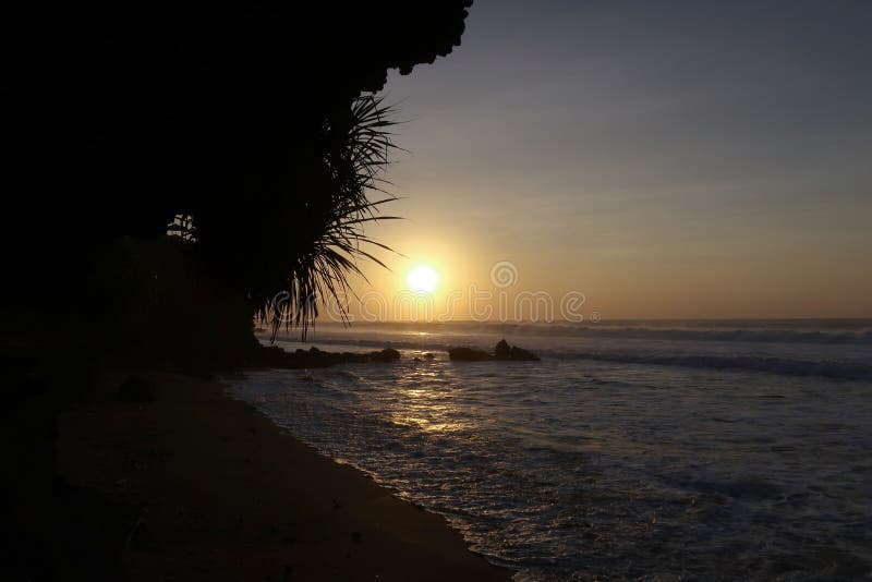 Orange Beautiful Sunset View Orange Clouds with Dramatic Light on ...