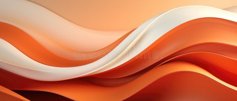 Orange and Beige Abstract Design Featuring Organic Waves in a Unique ...