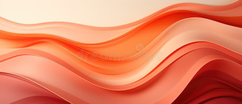 Orange and Beige Abstract Design Featuring Organic Waves in a Unique ...