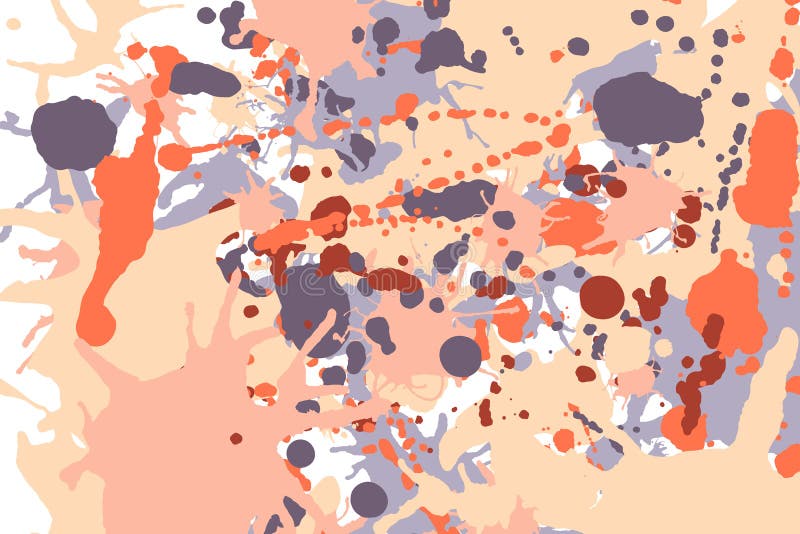 Orange Beige Grey Ink Splashes Background Stock Illustration ...