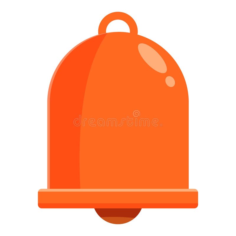 Orange Bell Announcing Important Event Ringing Loudly Stock Vector ...