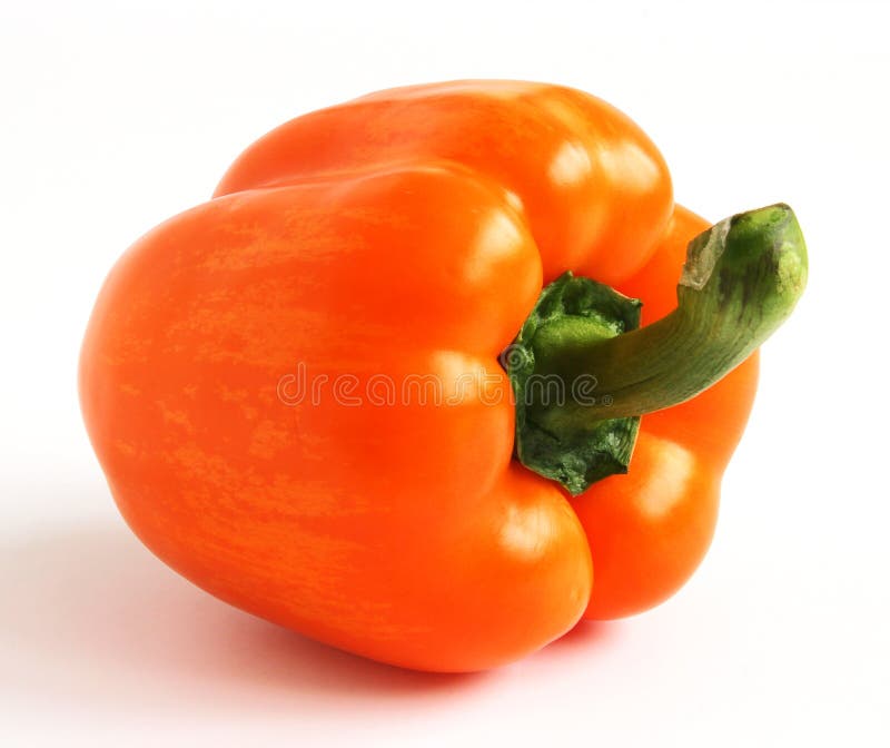 Orange Bell Pepper (capsicum) Stock Photo - Image of bell, bright: 25522006