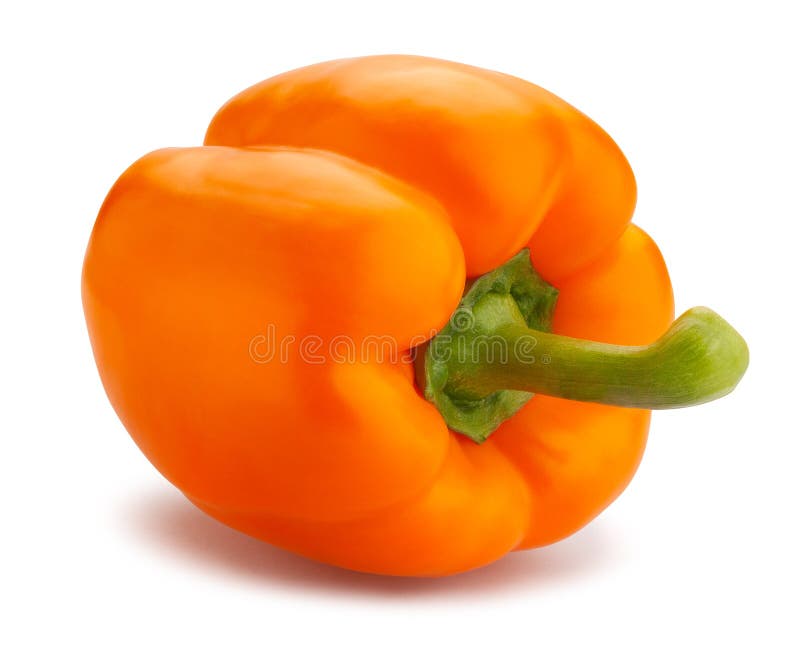 Orange bell pepper stock image. Image of fresh, white - 202310747