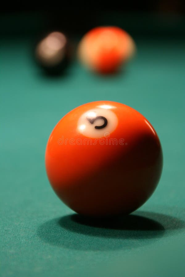 Orange billiard bal stock image. Image of pastime, green - 16953357