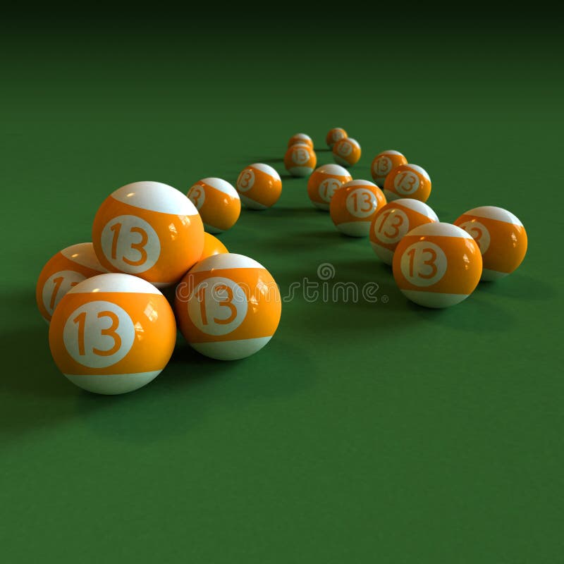 Orange Billiard Balls Number 13 Stock Illustrations – 14 Orange ...
