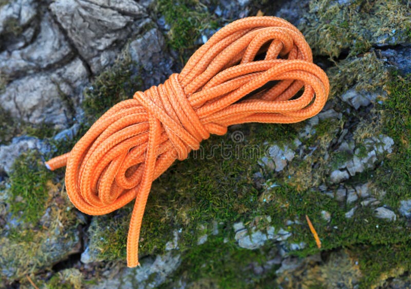 The orange rope knot stock image. Image of park, branch - 8203059