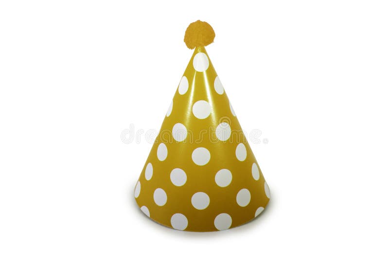 An Orange Birthday Hat on a Pure White Background Stock Photo - Image ...