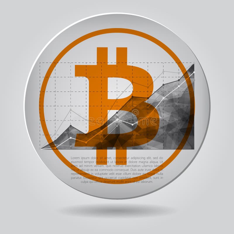 Orange Bitcoin Icon with Statistics Chart Showing Different Grow Stock ... Orange Bitcoin Icon with Statistics Chart Showing Different Grow Stock ...