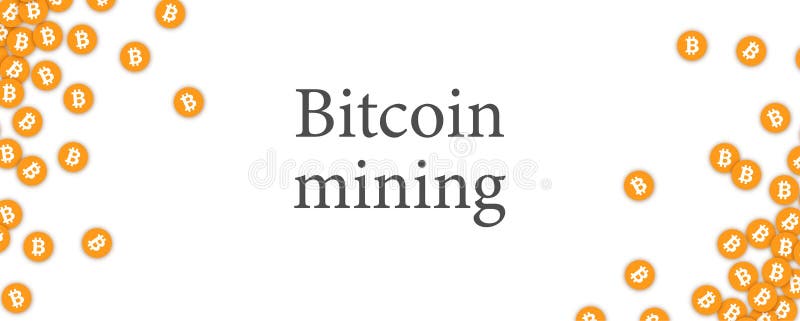 Orange Bitcoin Mining Confetti Frame Stock Vector - Illustration of ...