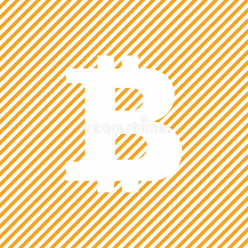 Orange Bitcoin Symbol on Abstract Background Stock Vector ...