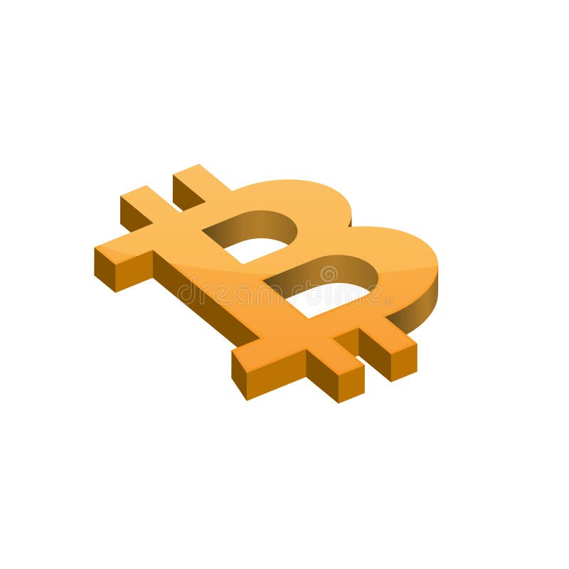 Orange bitcoin symbol stock vector. Illustration of digital - 110016626