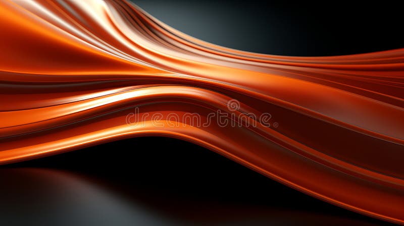 An Orange and Black Abstract Background with Wavy Lines Stock ...