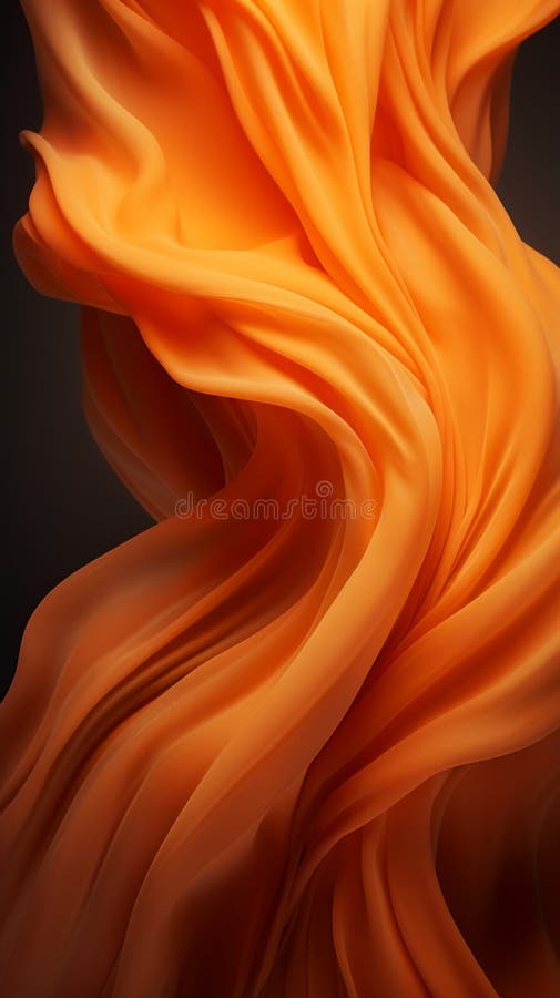 An Orange and Black Background with a Flowing Fabric Stock Illustration ...