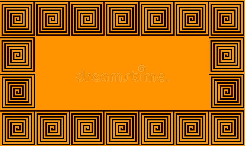 Frame with Ancient Greek Meander Pattern Stock Vector - Illustration of ...