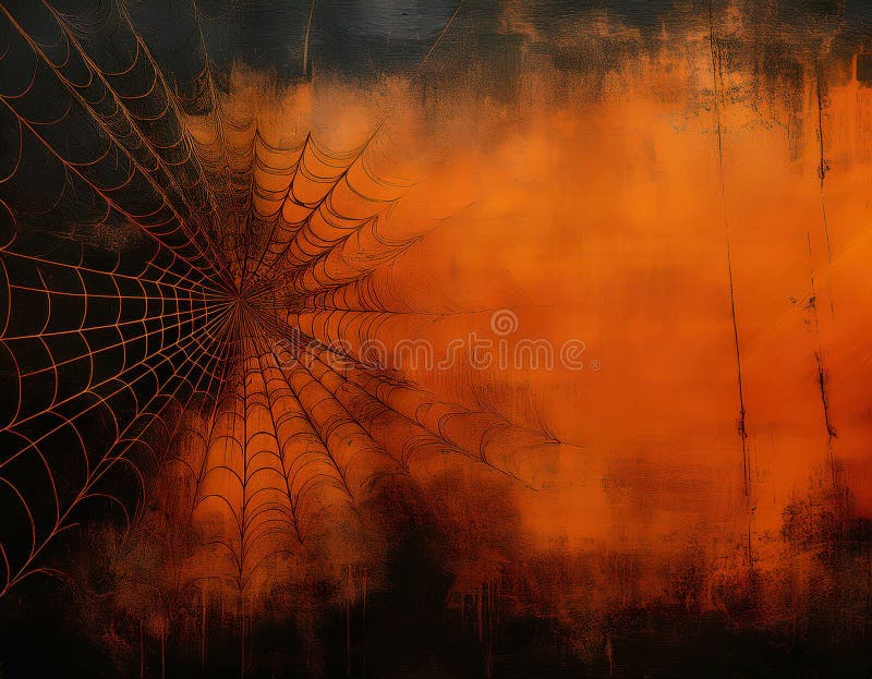 Orange and Black Grunge Halloween Texture Stock Illustration ...