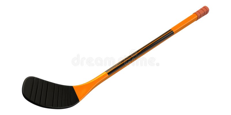 Orange and Black Hockey Stick Isolated on Transparent Background Stock ...