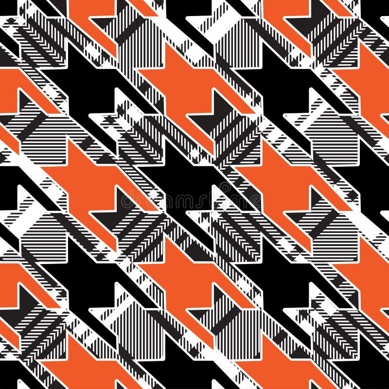 Houndstooth Pattern Plaid Patchwork Collage Fabric Swatch Stock Vector - Illustration of rainbow ...