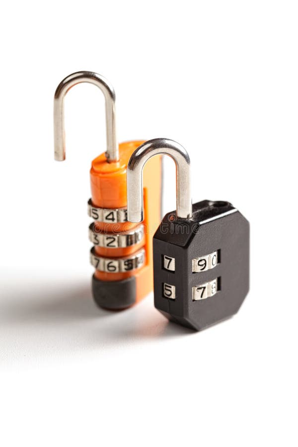 Orange and black lock stock photo. Image of lock, item - 30602360