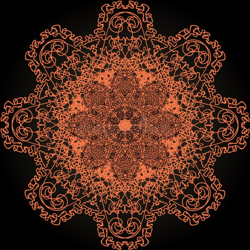 Orange and Black Pattern stock vector. Illustration of ornamental ...