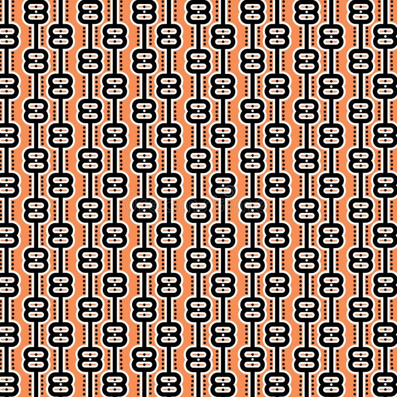 Orange and Black Retro Seventies Style Mid Century Background Pattern ...