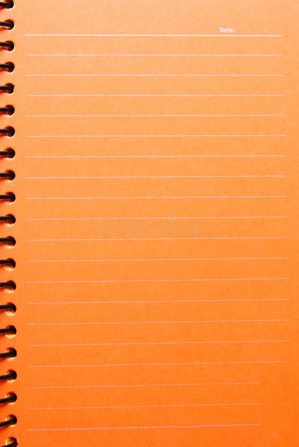 Orange blank notebook stock photo. Image of orange, notepaper - 15010866