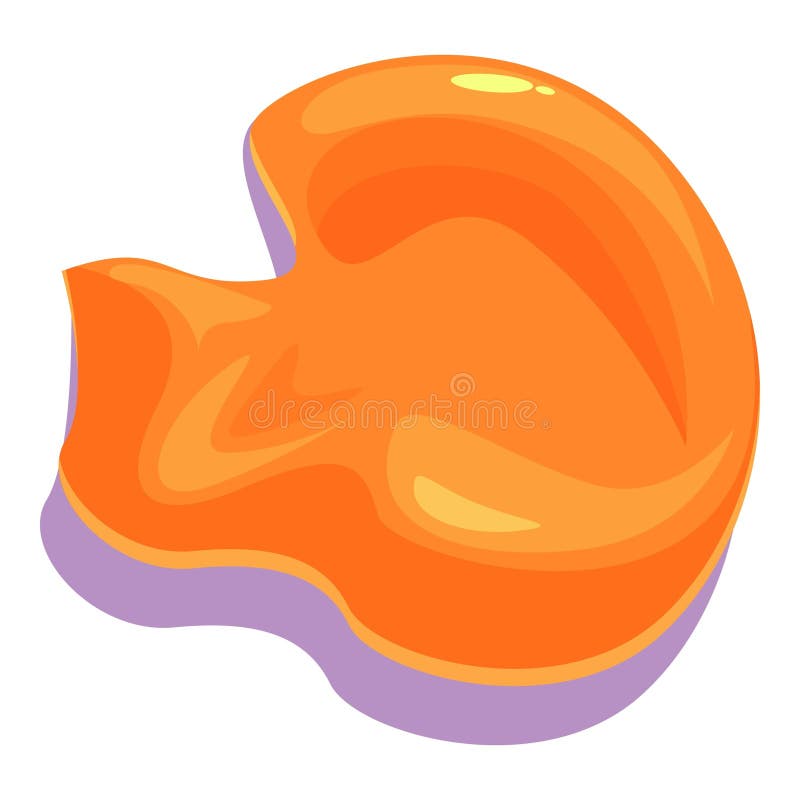 Orange Blob Shape Spreading with Shadow Effect Stock Vector ...