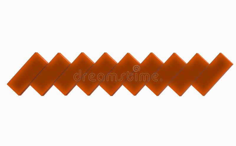 Orange Block Bricks 3D Orange Brick Illustration Placed Obliquely Stock ...