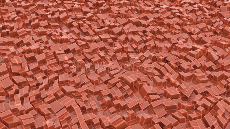 Orange Block Glass with Reflection Skylights Stock Illustration ...