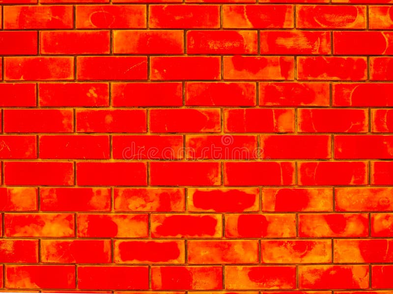The Orange Block Walls Can Be Used As a Background. Stock Photo - Image ...