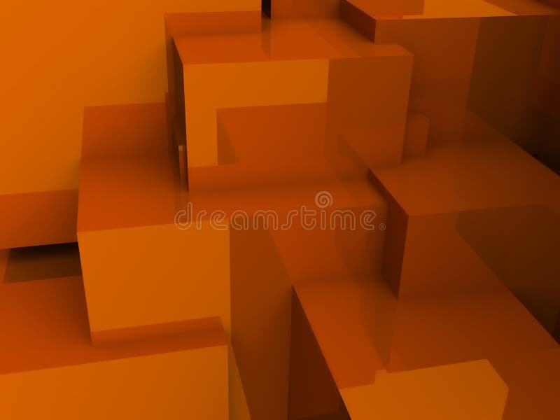 Orange blocks stock illustration. Illustration of polygon - 10546587