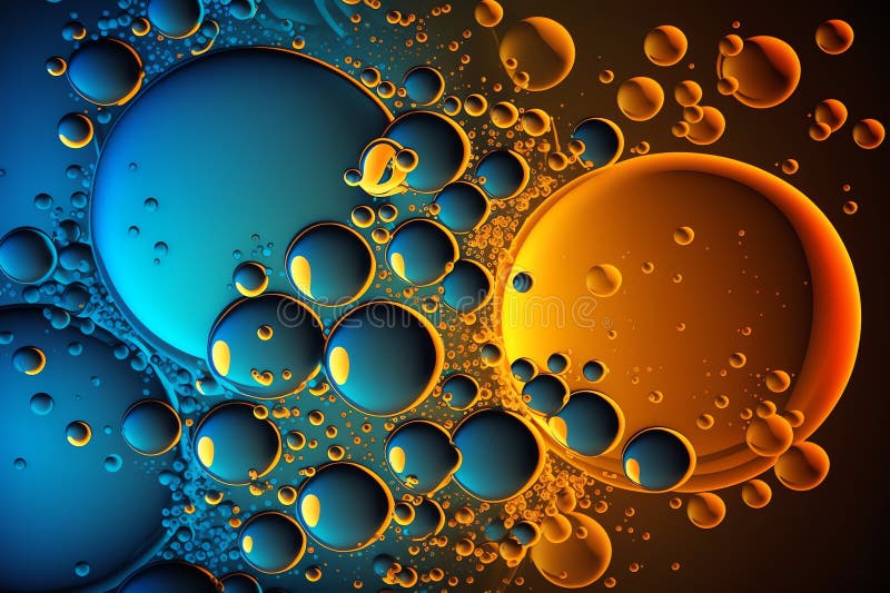 Orange and Blue Bubbles Background. Color Bubbles. Bubble Background ...