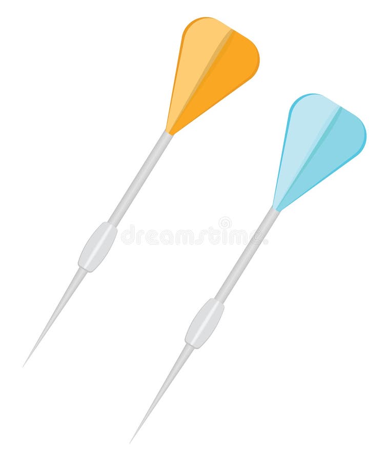 Orange and blue dart, icon stock vector. Illustration of colorful ...