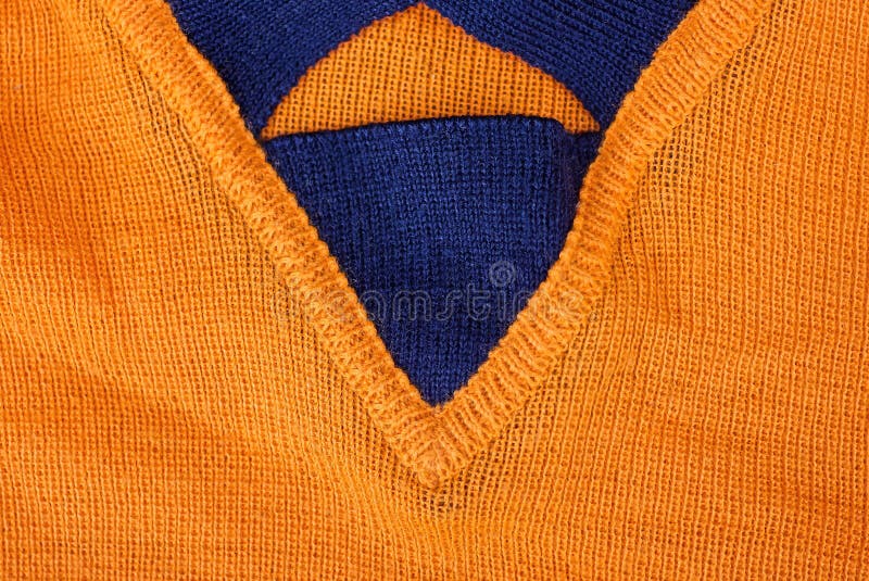 Orange Blue Fabric Texture from a Piece of Wool Stock Photo - Image of ...