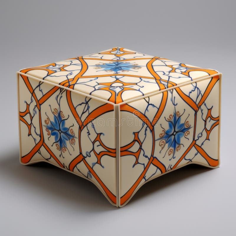 Vibrant Ottoman Art Inspired Wood Surface Design Stock Illustration ...