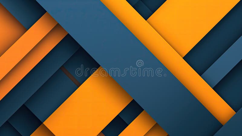 Orange and Blue Geometric Stripes Stock Illustration - Illustration of ...