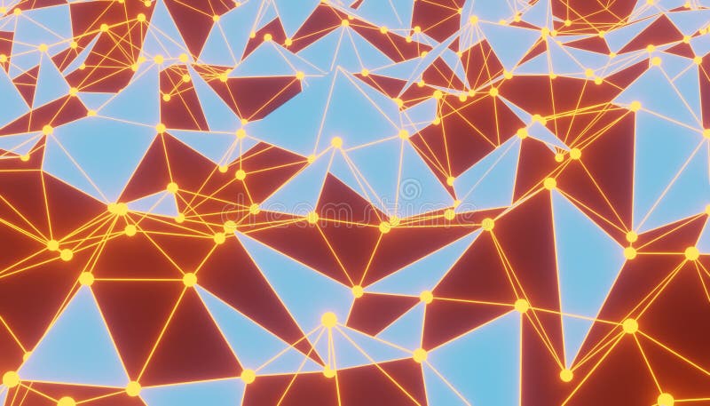 Orange and Blue Geometry Abstract Art High Resolution Stock ...