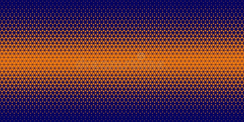Orange Blue Halftone Triangles Pattern. Abstract Geometric Gradient ...