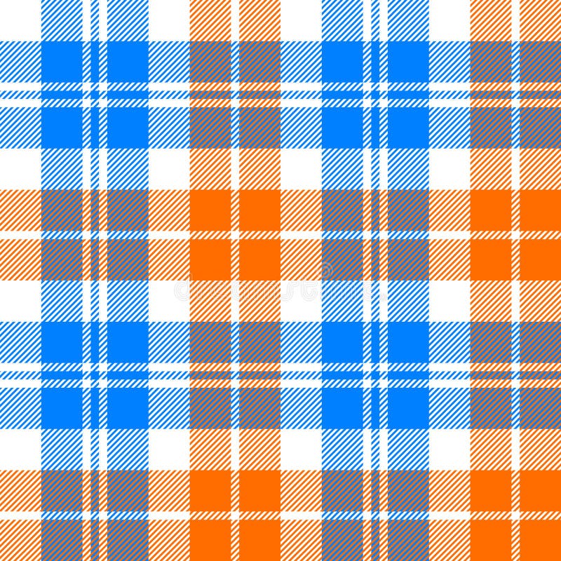 Orange Blue Fabric Texture Seamless Pattern Stock Vector - Illustration ...