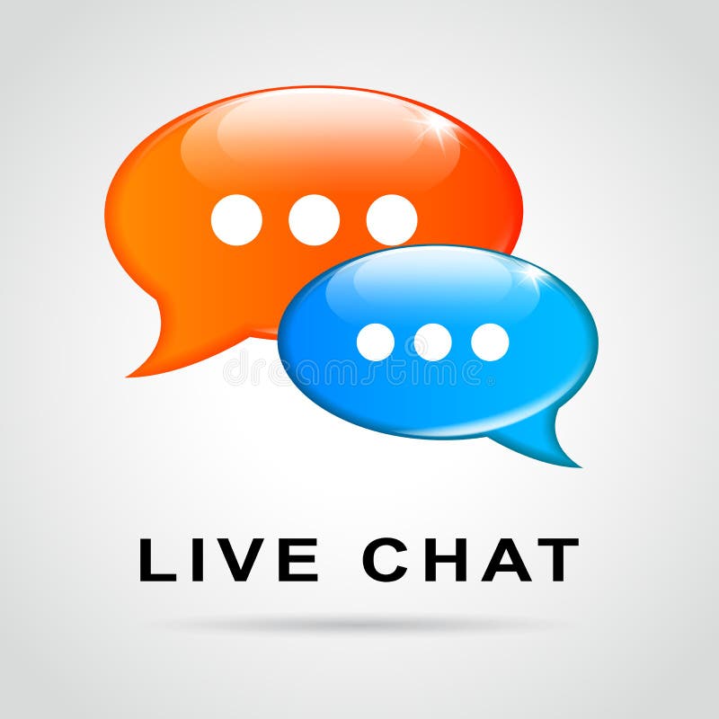 Live chat speech bubbles stock vector. Illustration of chat - 107787789