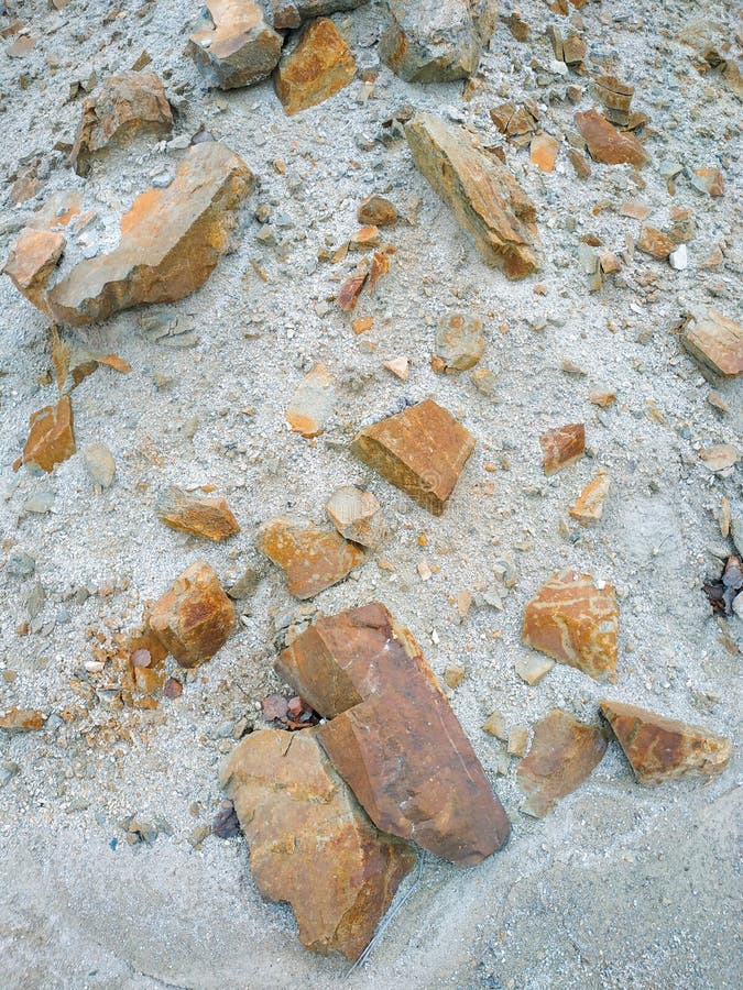 Orange and Blue Mineral Background with Rock Flint Stock Image - Image ...