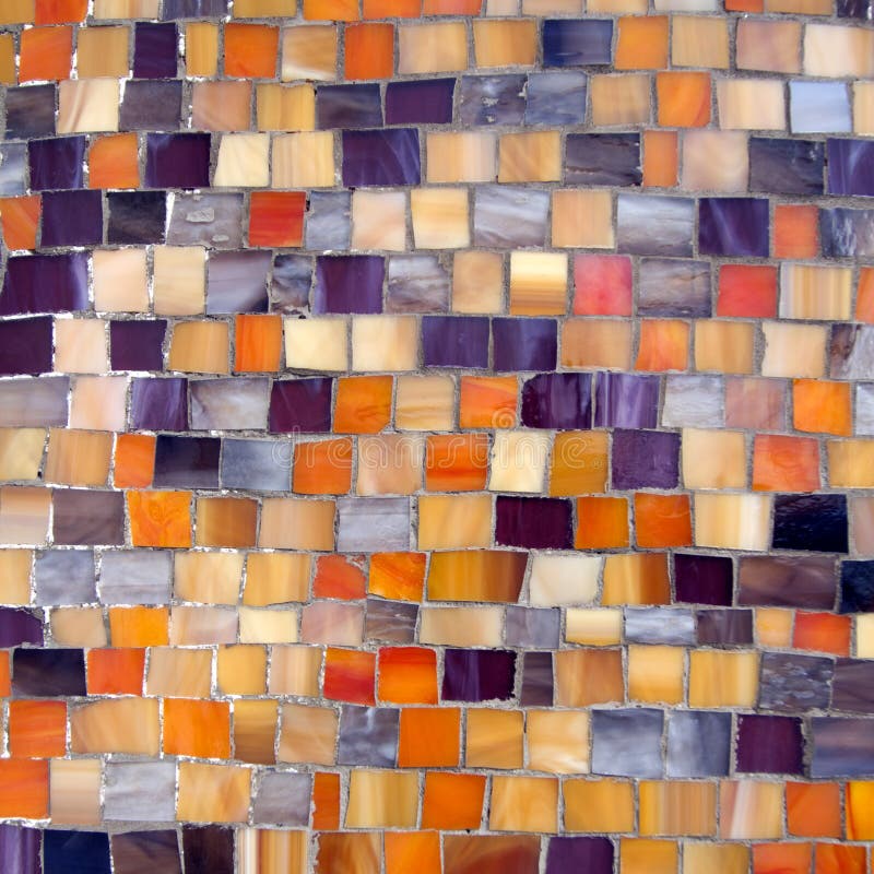 Orange and Blue Mosaic Background Stock Image - Image of repetition ...