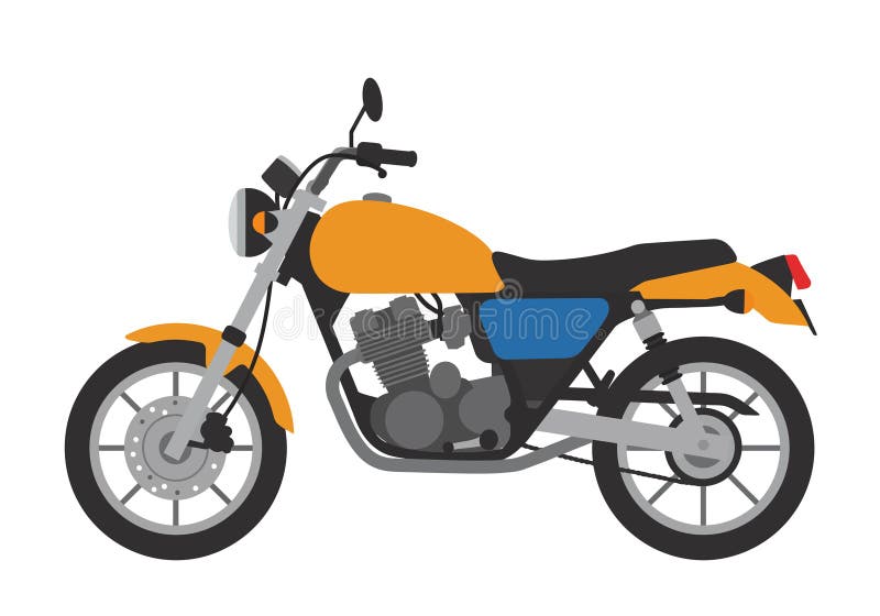 Motorcycle clipart easy stock vector. Illustration of handlebars ...