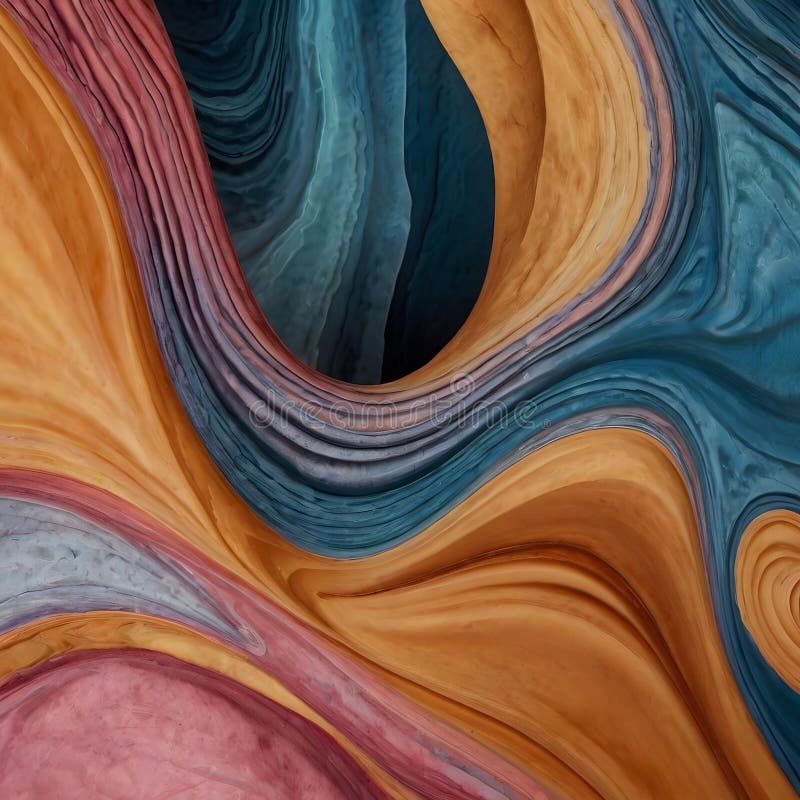 Orange and Blue Multi Color Curve on Background Stock Illustration ...