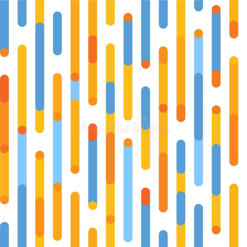Orange and Blue Pattern. Vector Seamless Festive Pattern with Irregular ...