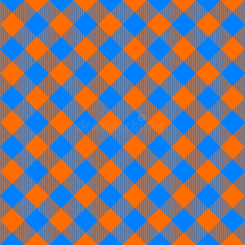 Orange and Blue Light Tartan Diagonal Seamless Pattern Stock Vector ...