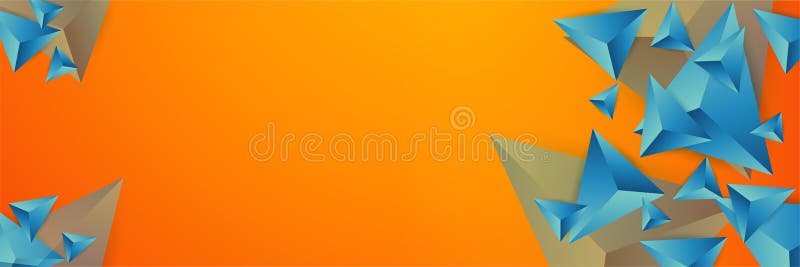Orange Blue Triangle Banner Background. Vector Abstract Graphic Design ...