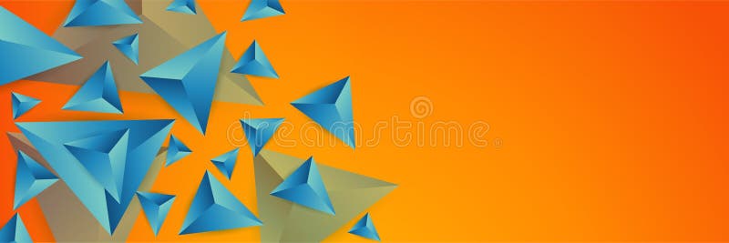 Orange Blue Triangle Banner Background. Vector Abstract Graphic Design ...