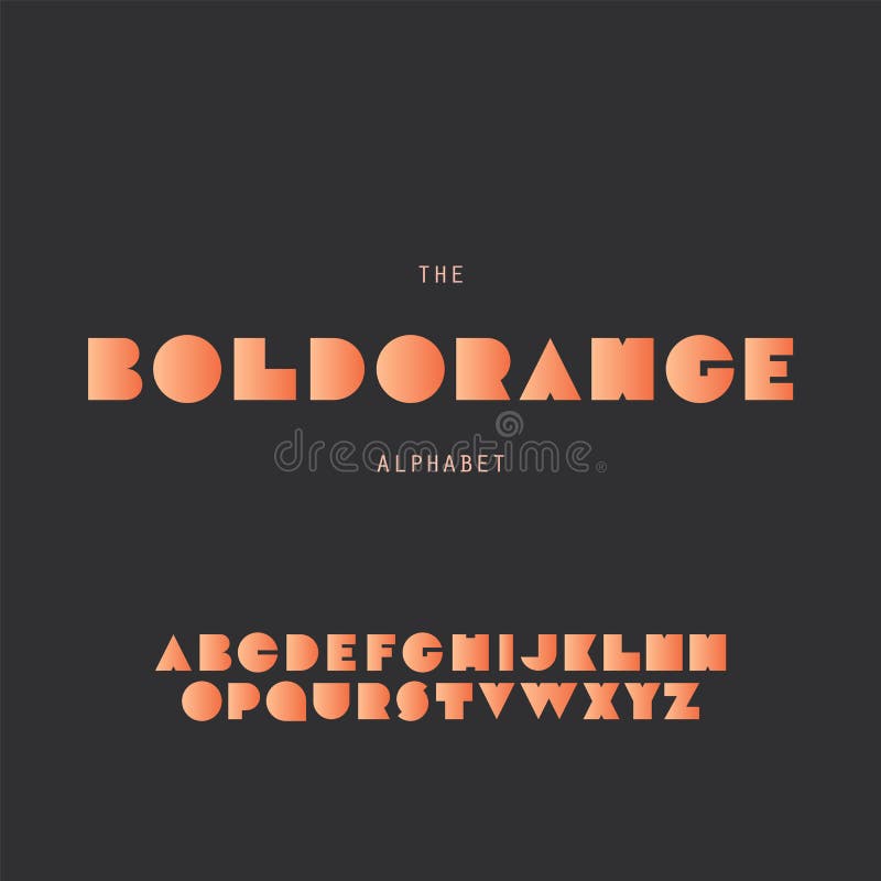 Bold Font Set - Retro Style Typography, Vector Design Stock Vector ...