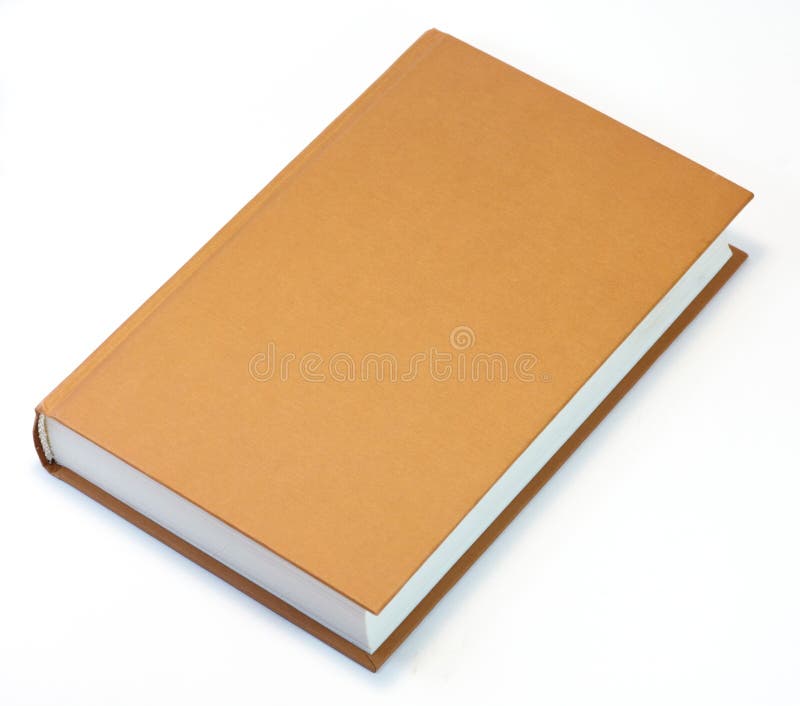 Orange Book Isolated on White . Clean Cover Stock Image - Image of ...