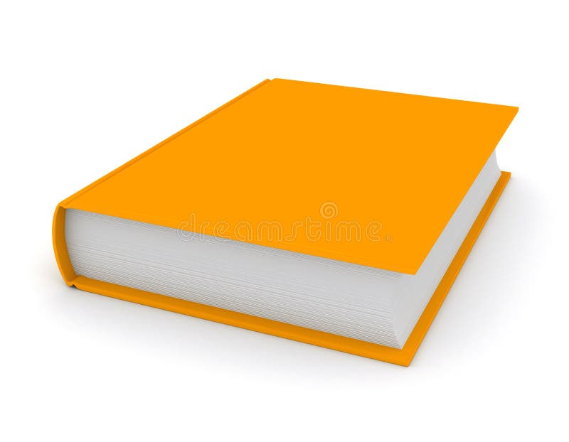 Orange Book Over White Background Stock Illustration - Illustration of ...